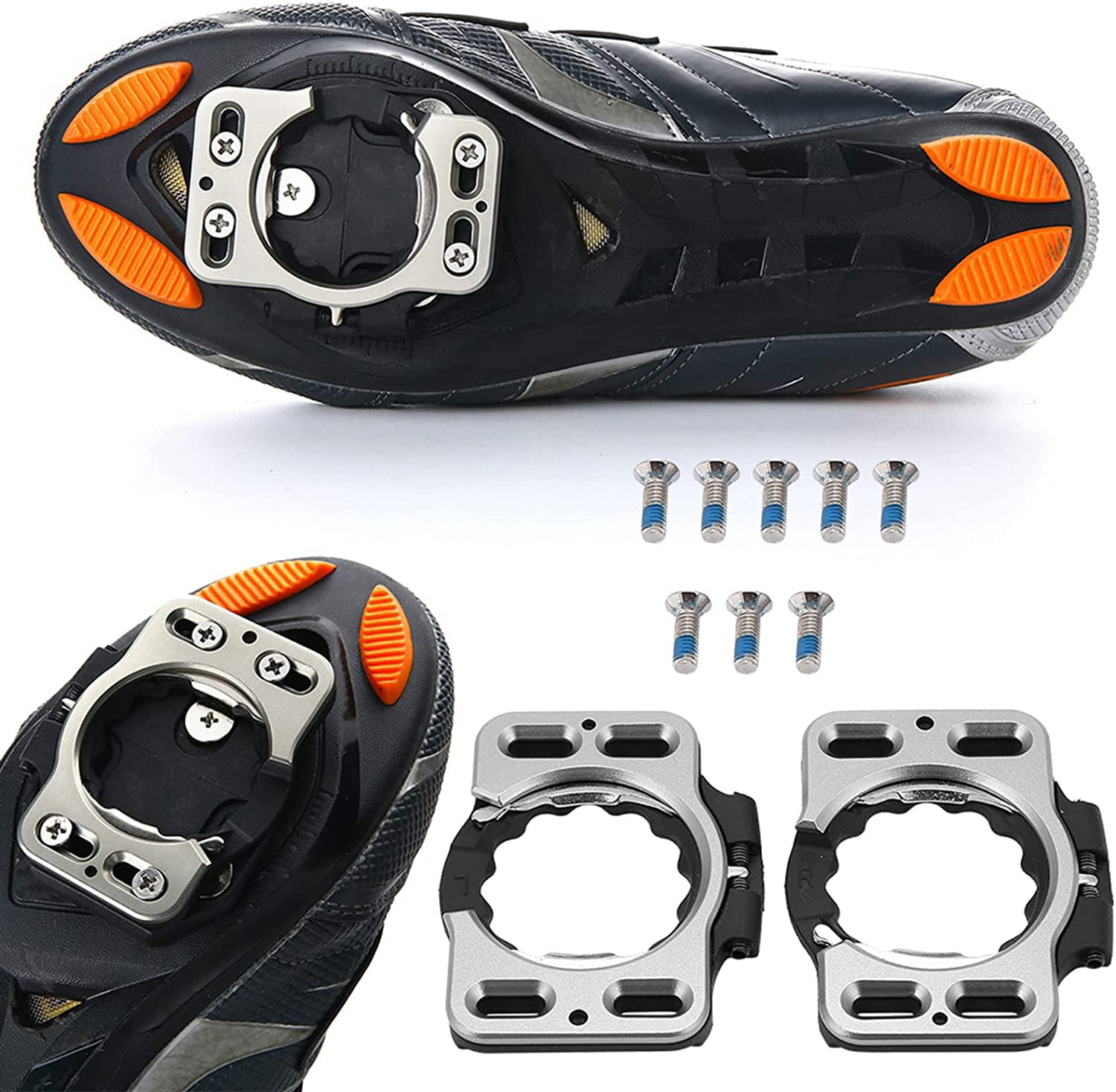 WQBLQH Road Bike Cleats, 1 Pair Quick Release Ccling Pedal Cleat Cover for SpeedPla Zero ...