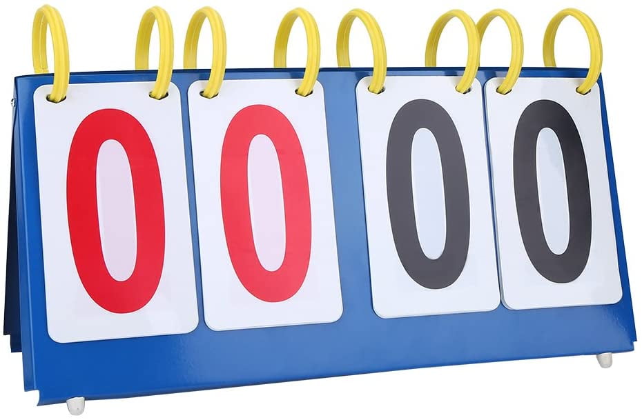 WQBLQH Sports Scoreboard, 3/4 Digit Portable Table Top Scoreboard Score ...