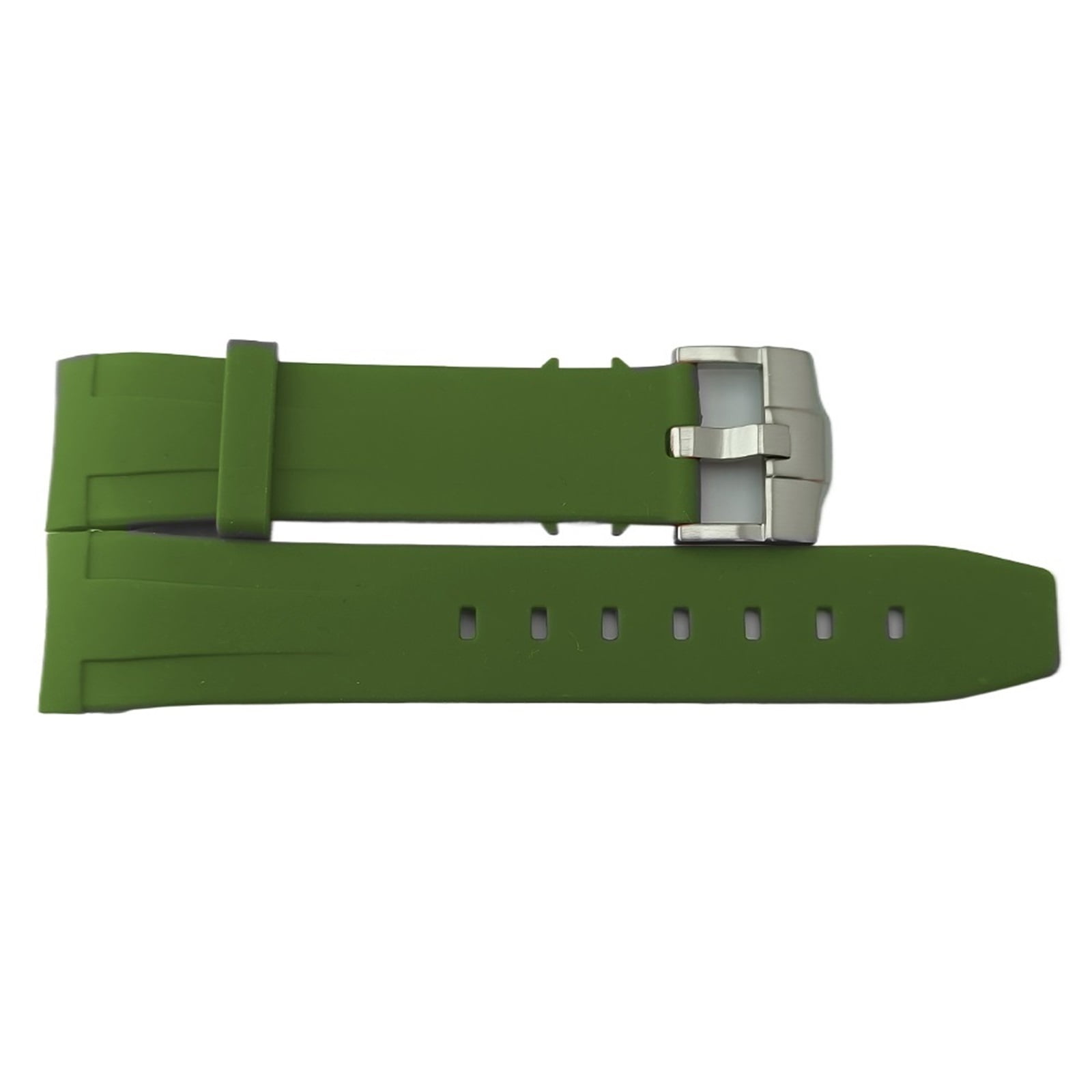 WQING Matching Watch Case With Black Green Rubber Strap 22mm ...