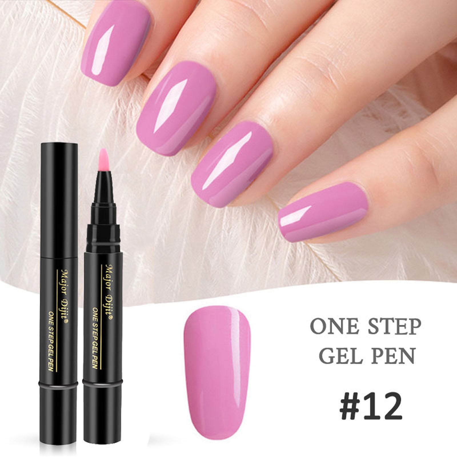 WQJNWEQ 3 in 1 Step Nail Polish Pen 5ml Nail Gel Painting Varnish Pen ...