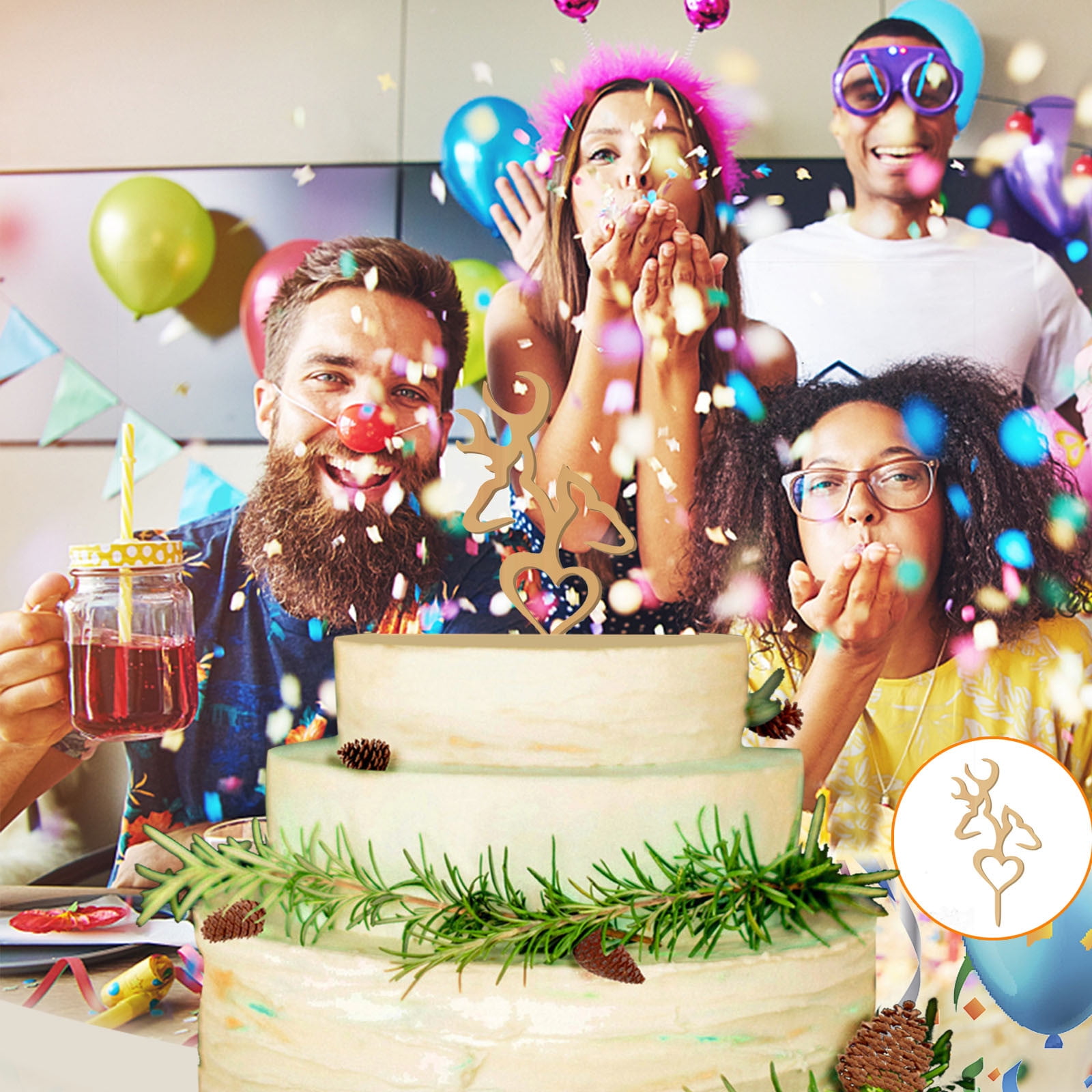 WQJNWEQ Acrylic cake birthday party wedding decoration cake insert card ...