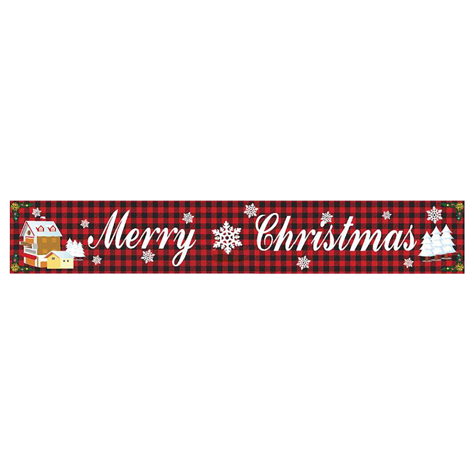 WQJNWEQ Christmas Party Decorations Plaid Banner Flag Pulling Festival ...