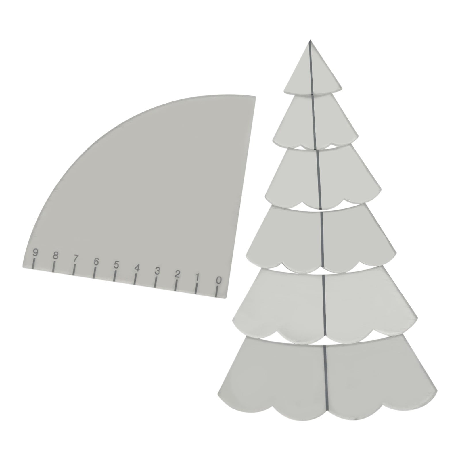 WQJNWEQ Christmas Tree Quilting Set, Hand Sewing Patchwork Ruler 7 ...