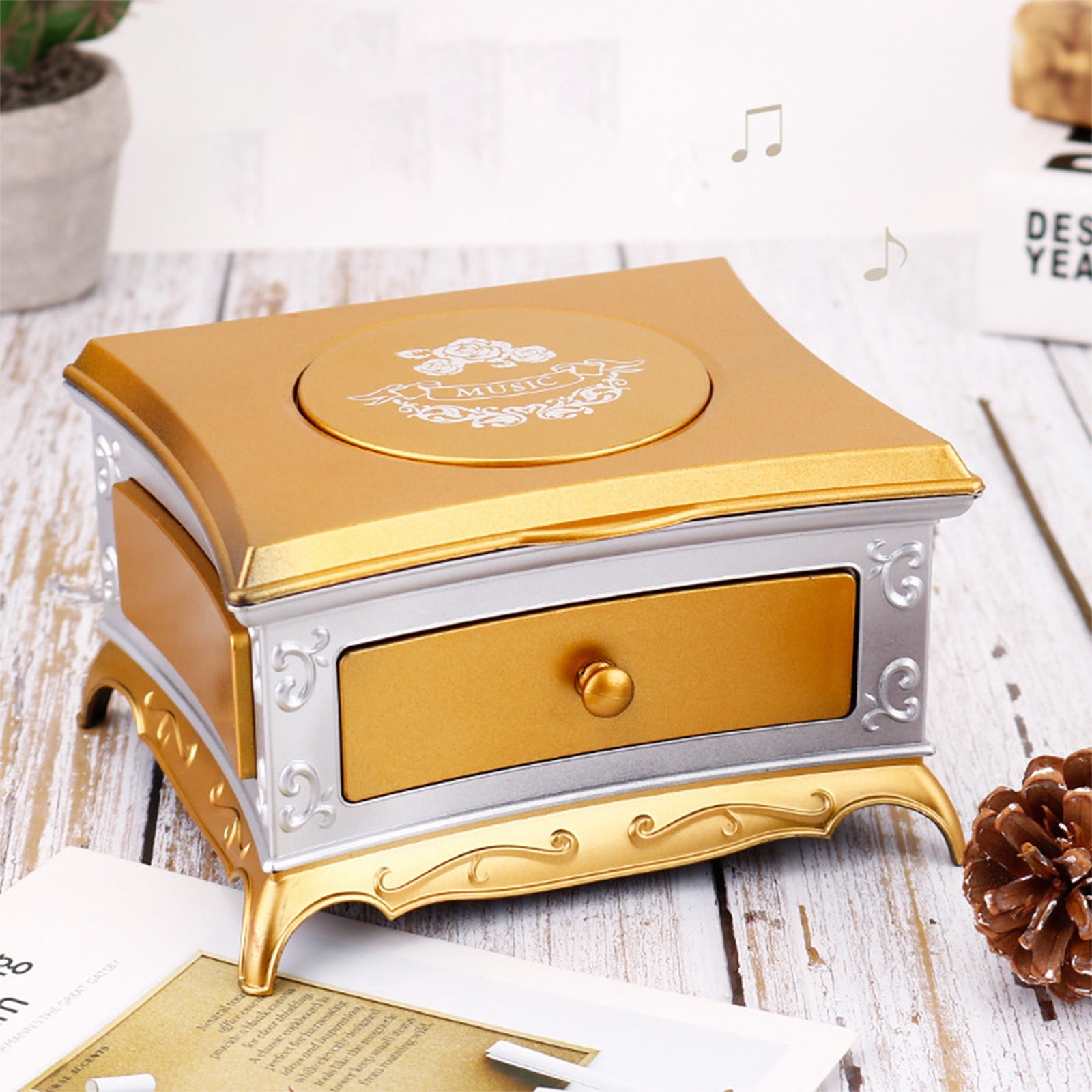 WQJNWEQ Toys Creative Plastic Pink Classical Dresser Rotating Girl ...