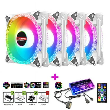 Elegant Choise PC Case Fans 120mm RGB Computer Fan Quiet Cooling, Black ...
