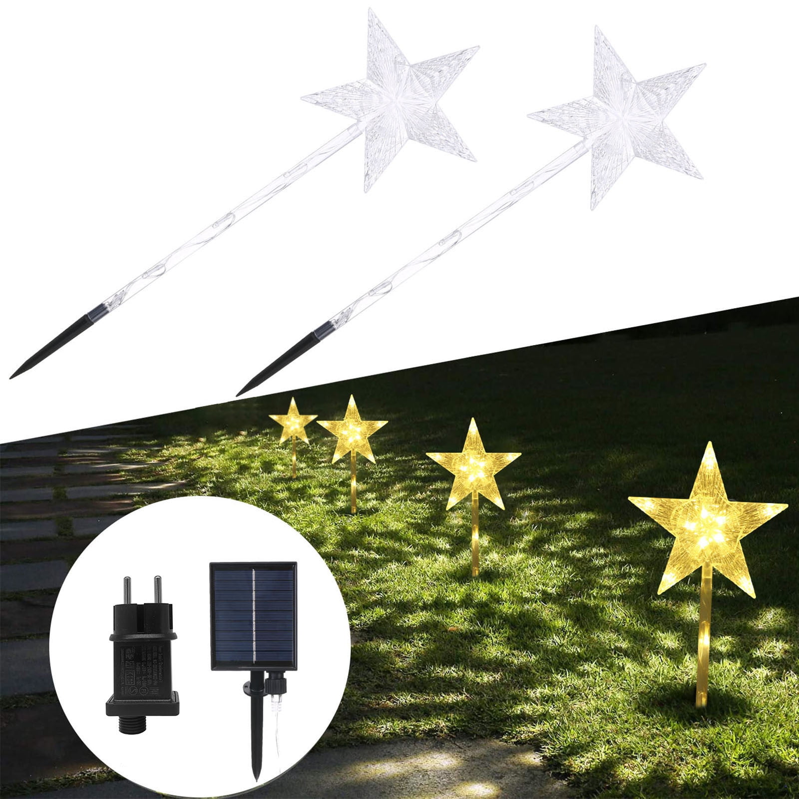 WQJNWEQ Clearance Solar Decorations Outdoor LED Solar Powered Candle ...