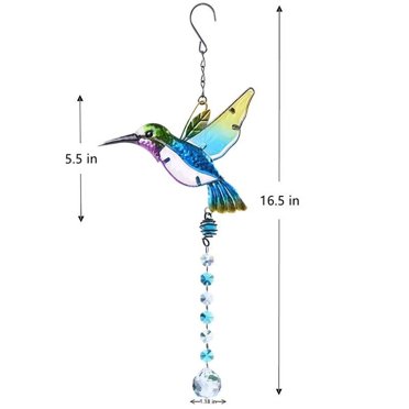 Longwin Suncatcher Chakra Crystal Color Beads Metal Window Charm ...