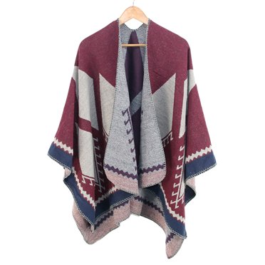 K-Cliffs Deluxe Knitted Throw Blanket Women Poncho Shawl Warm Fashion ...