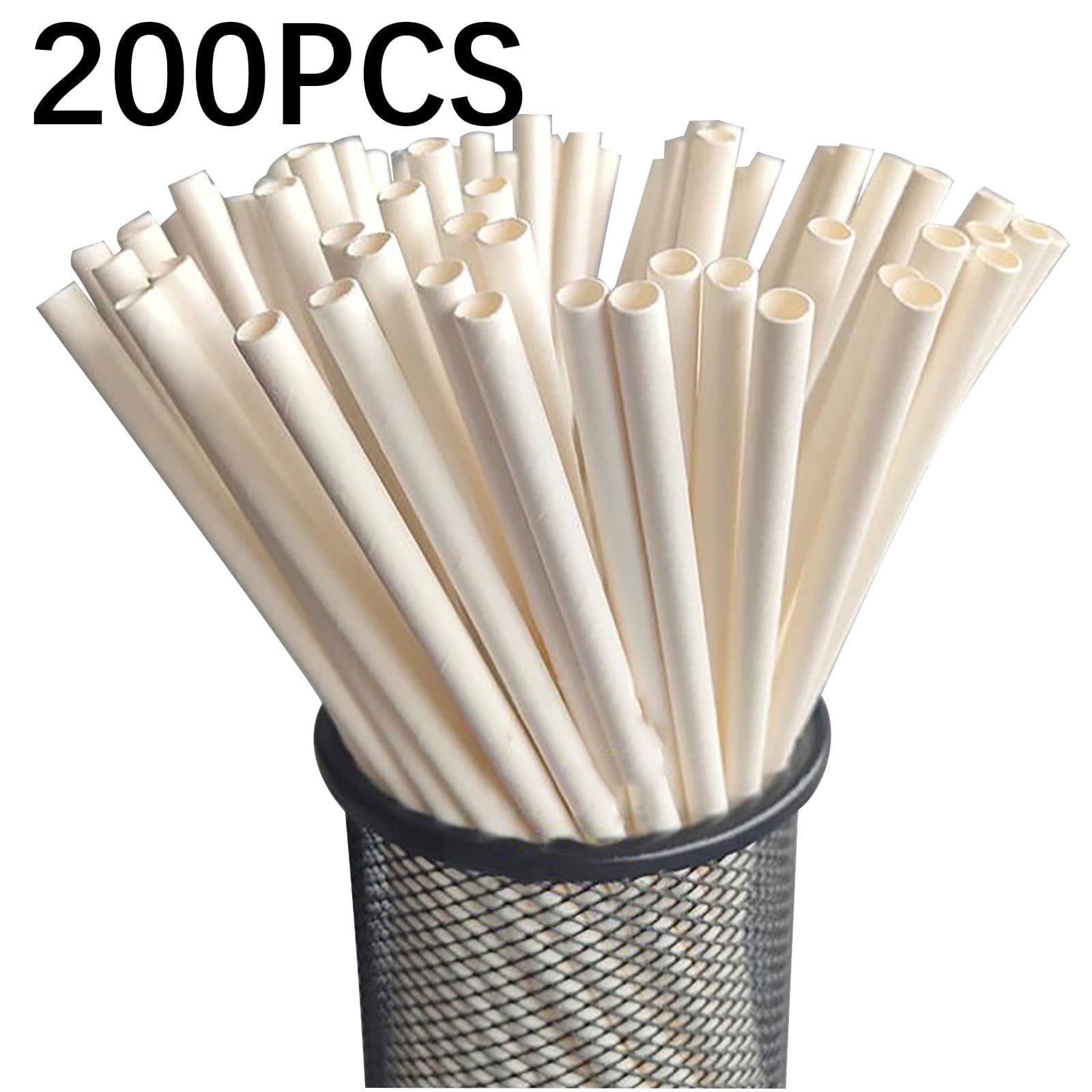 WQJNWEQ Disposable Degradable Paper Straw Beverage Party Dessert Cake ...