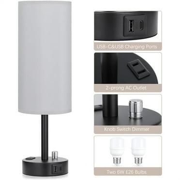 KUNJOULAM Small Cute Pleated Table Lamp Modern Bedside Nightstand Lamp ...
