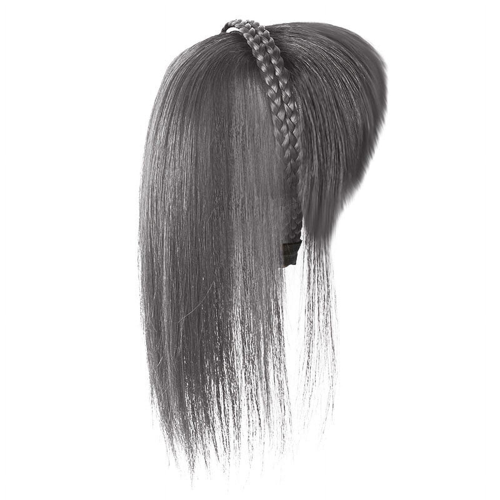 WQJNWEQ Fashion Wig Hair Hoop Bangs All-in-one Braid Hoop Horns Bangs ...