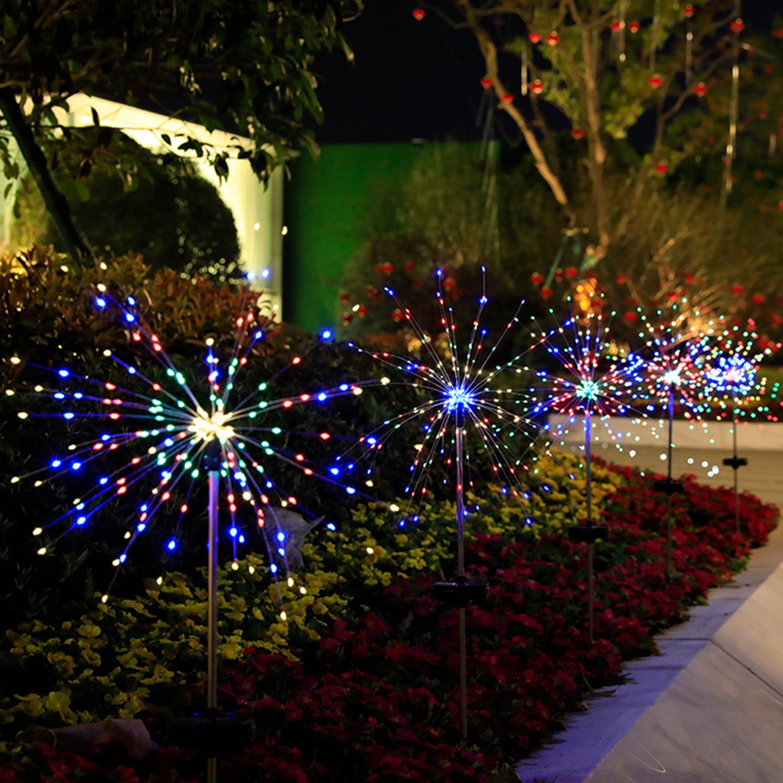 WQJNWEQ LED Solar EIGHT-Function Ground Plug Light Parks Garden Ground ...