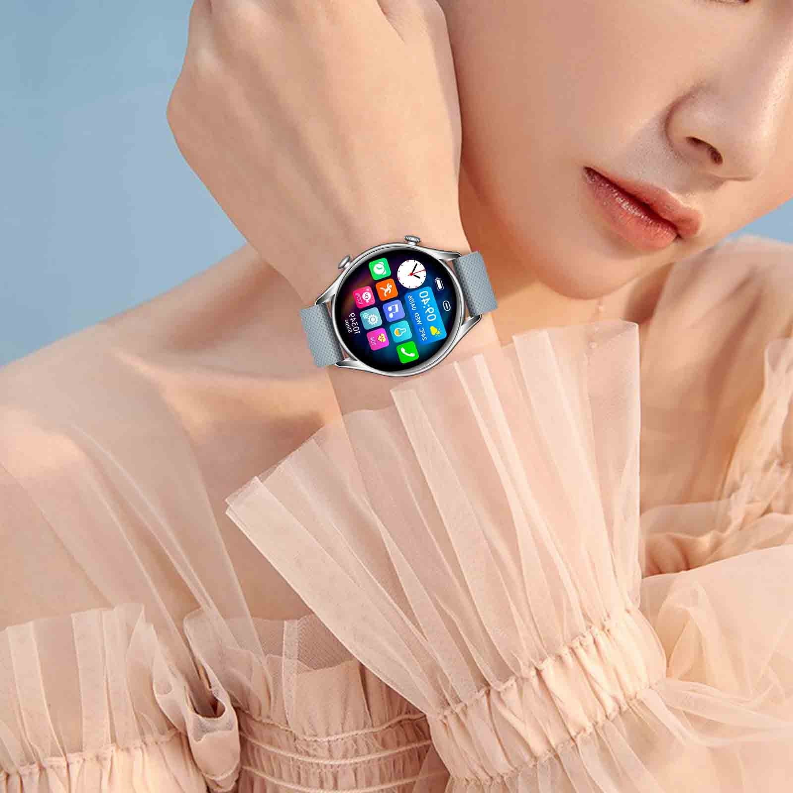 WQJNWEQ Poor Things KT60 Smartwatch 1.39 Round Screen Bluetooth Call Offline Payment Assistant ...