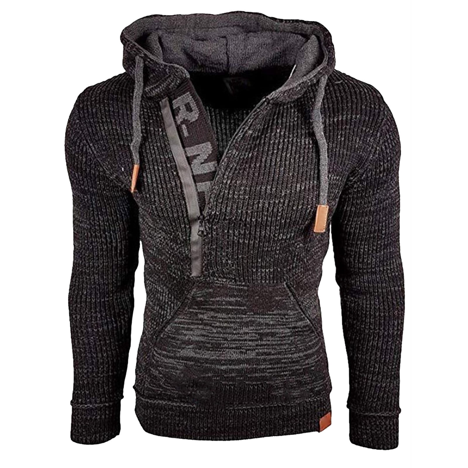 WQJNWEQ Trench Coats for Men 100%Polyester Patchwork Turn-Down Collar ...