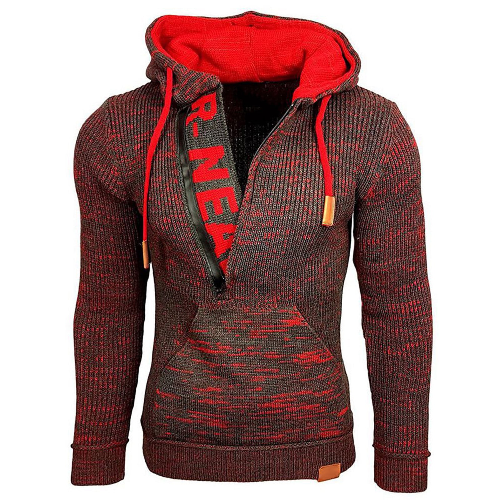 WQJNWEQ Trench Coats for Men 100%Polyester Patchwork Turn-Down Collar ...