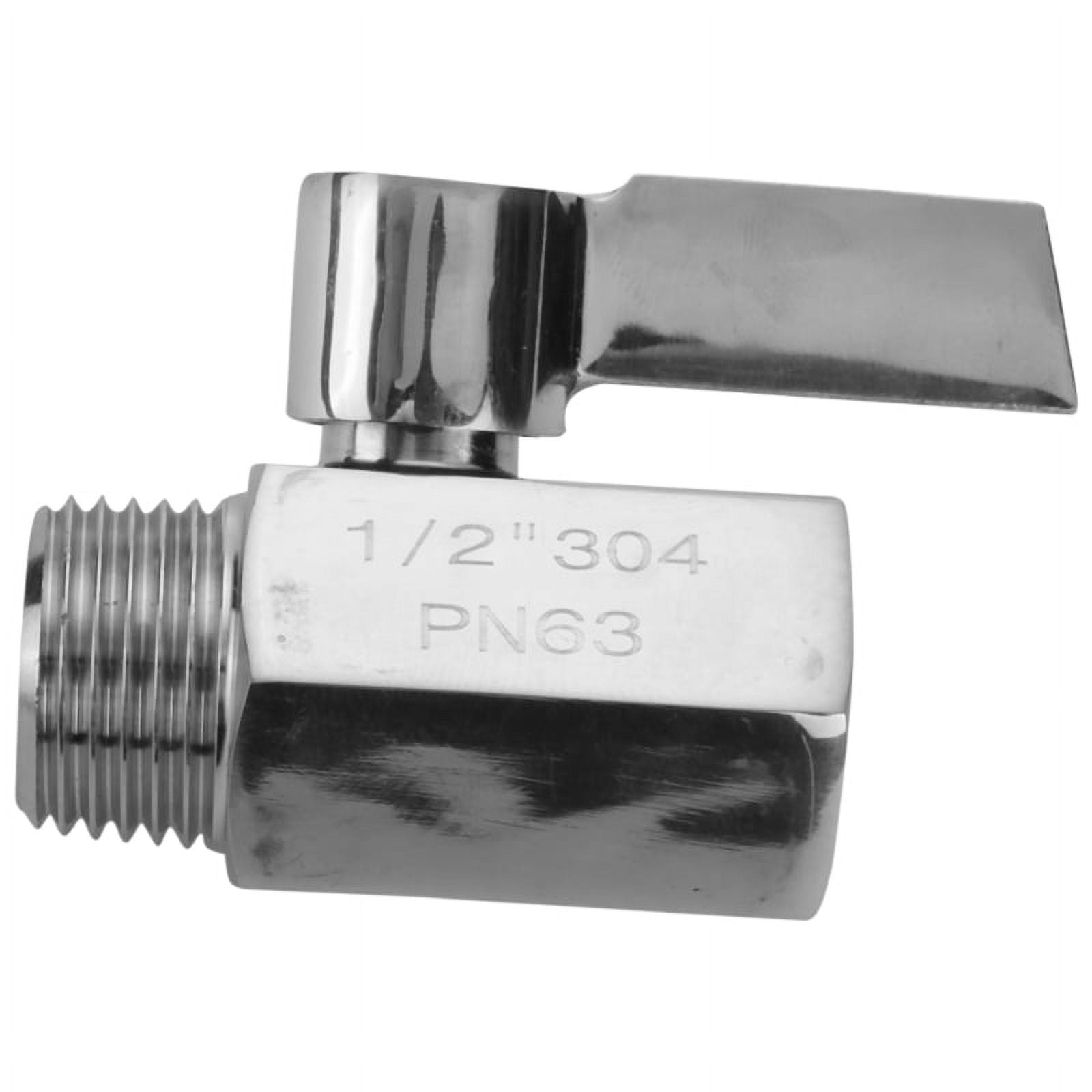 WQNZMADO 304 Stainless Steel Mini Ball Valve(1/2 Inch Female x Male ...
