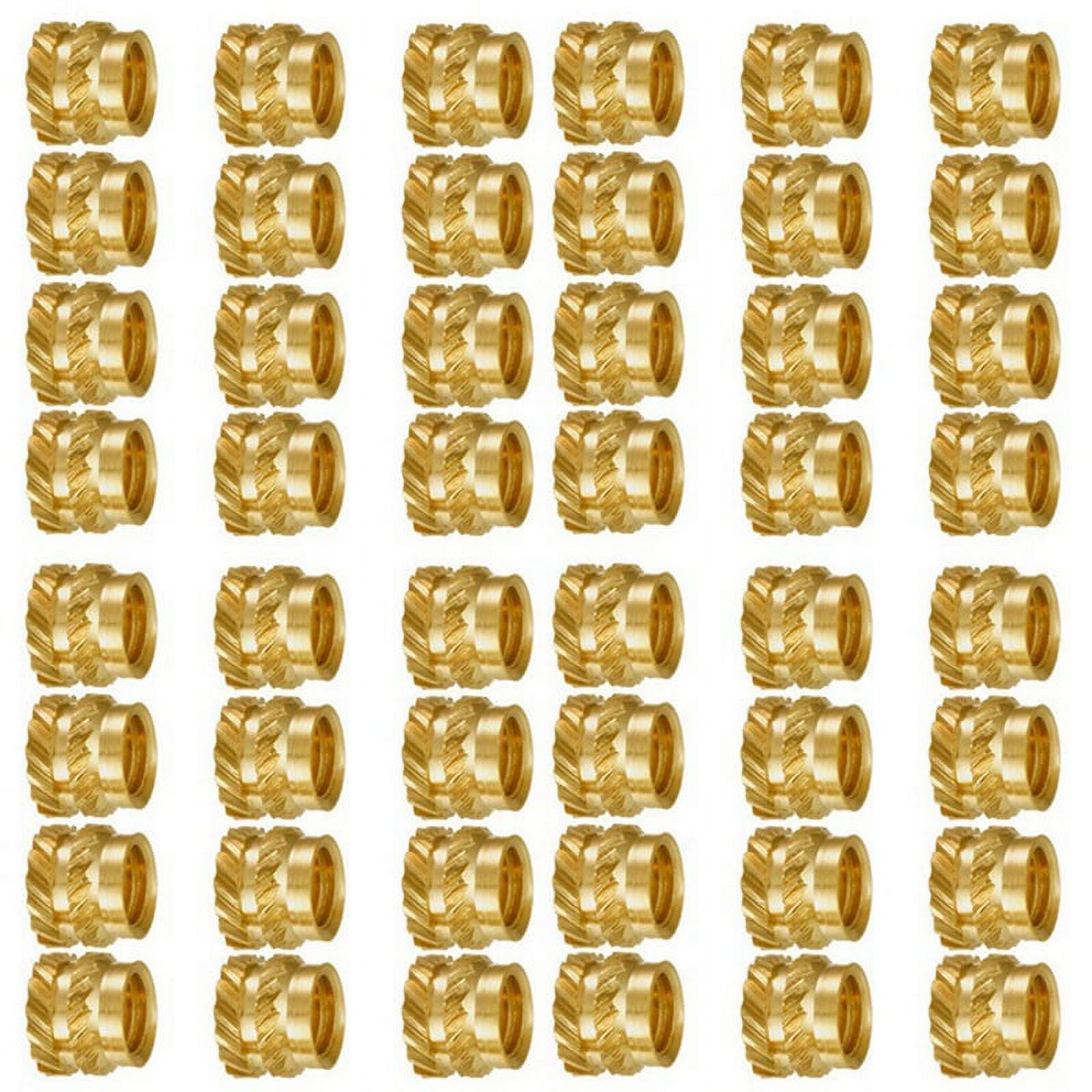 WQNZMADO 400Pcs M3 Thread Knurled Brass Threaded Heat Set Heat ...