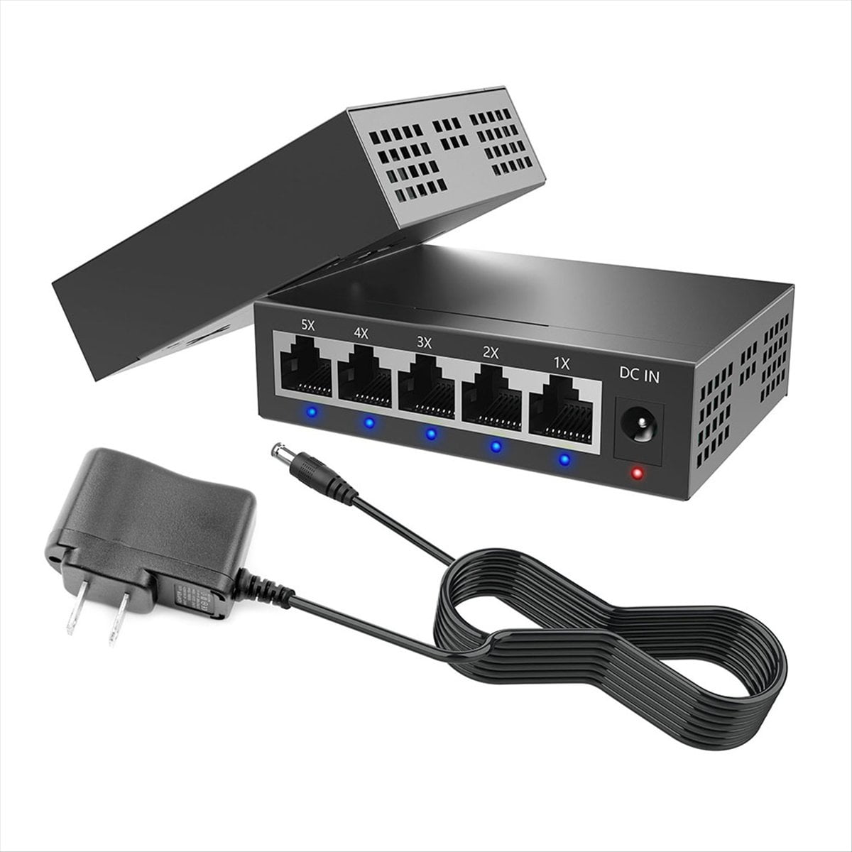 WQNZMADO 5 Port Gigabit Industrial Switch 1000Mbps Mini Network ...