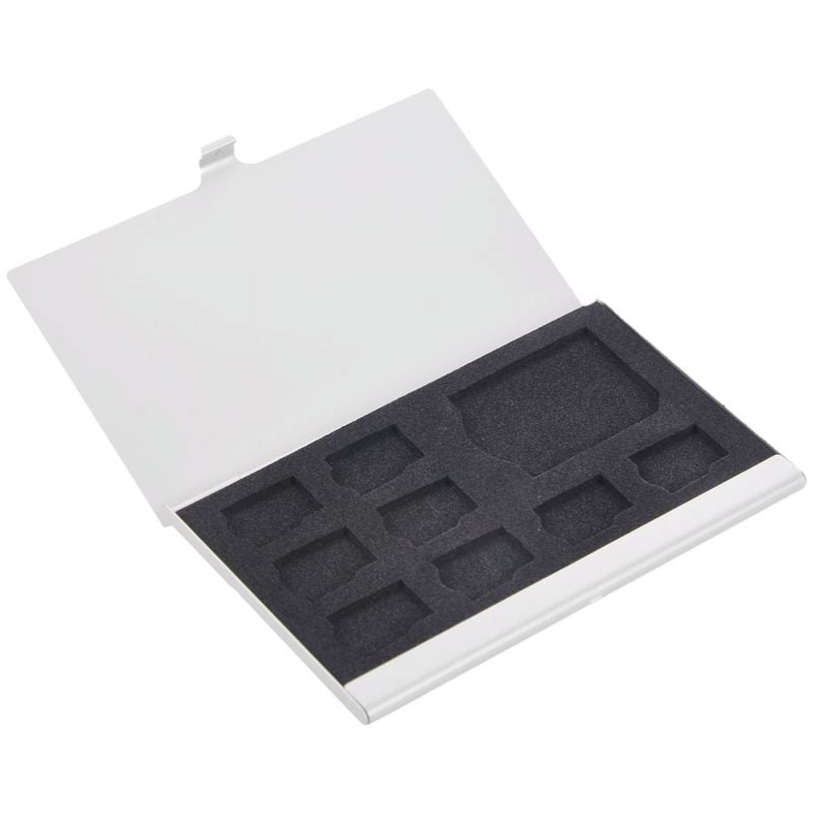 WQNZMADO 9 Micro-SD/SD Memory Card Storage Holder Box Protector Metal ...