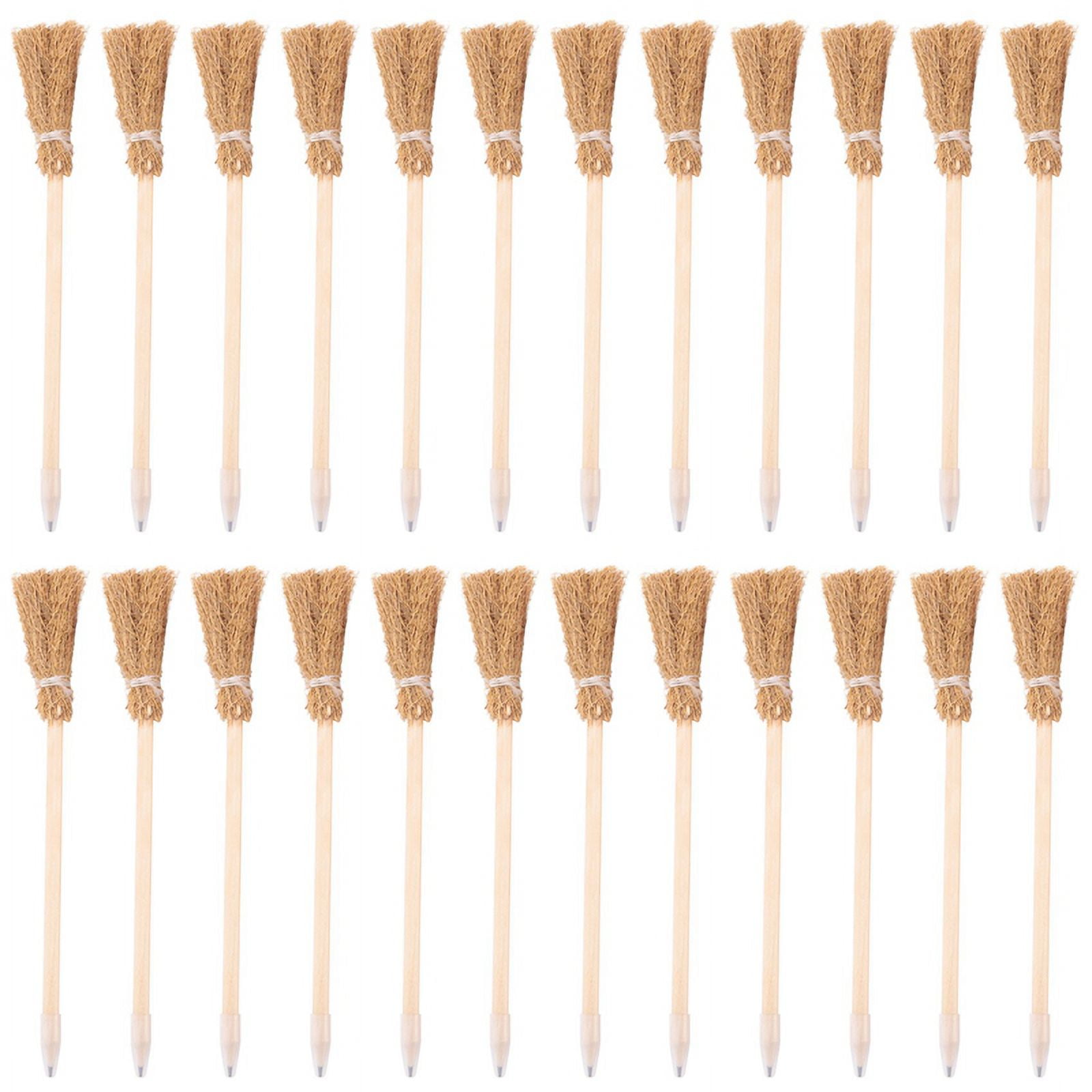 WQNZMADO Broomstick Halloween 24 Pcs Witch Broom Pencils For Halloween ...
