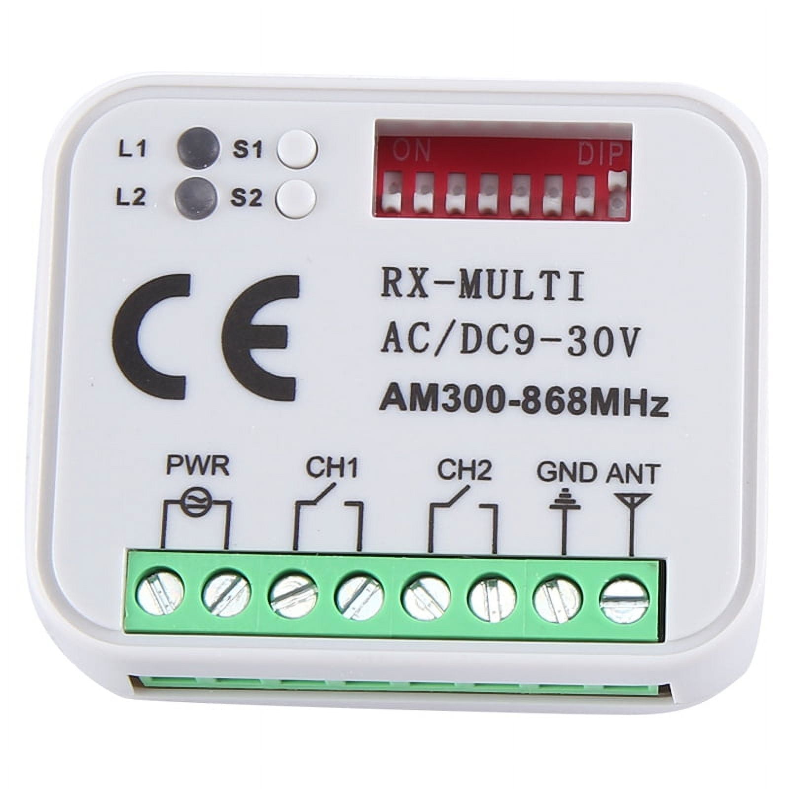WQNZMADO Garage Door Receiver Universal Rx Multi Frequency 300-868Mhz ...