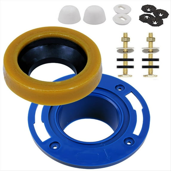 WQNZMADO Toilet Flange with Wax Ring for Toilets Replacement Kit ...