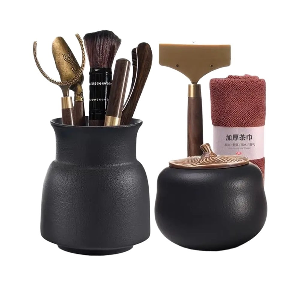 WQQ Kungfu Tea Set Accessories, Tea Ceremony, Black Sandalwood, Solid ...
