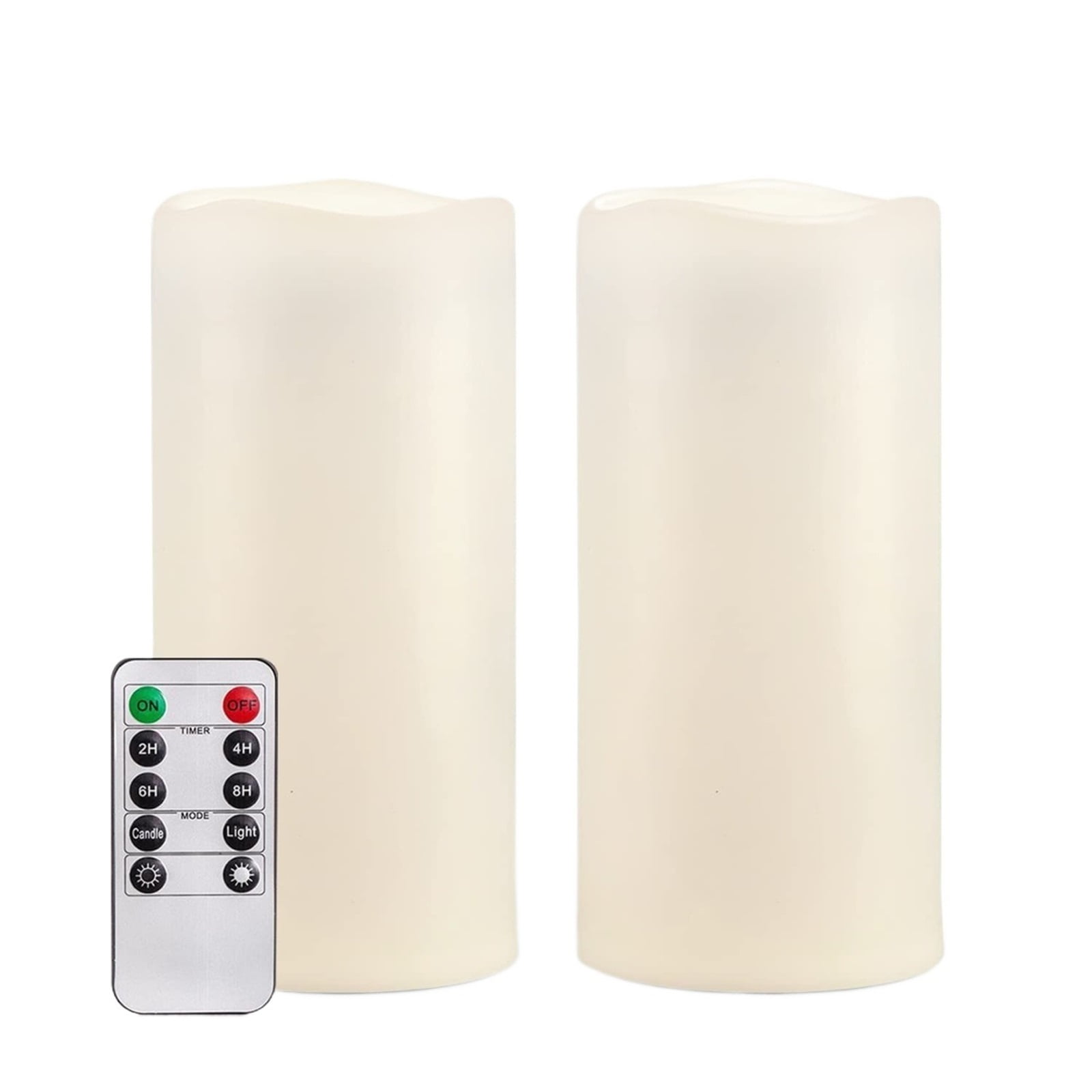 WQQ Large Waterproof Outdoor Driver Flickering LED Pillar Candle for ...