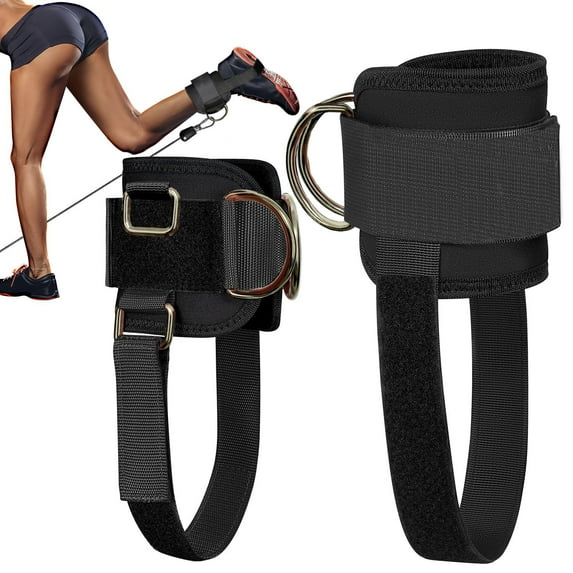 WQQQW Ankle Strap for Cable Machine, Adjustable Gym Cable Ankle Straps ...