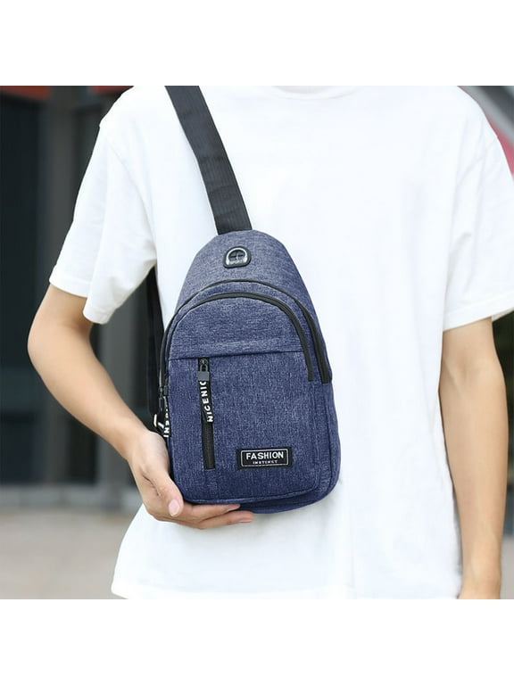 Dpityserensio Strap Bag Crossbody Backpack with USB Hole with Headphone ...