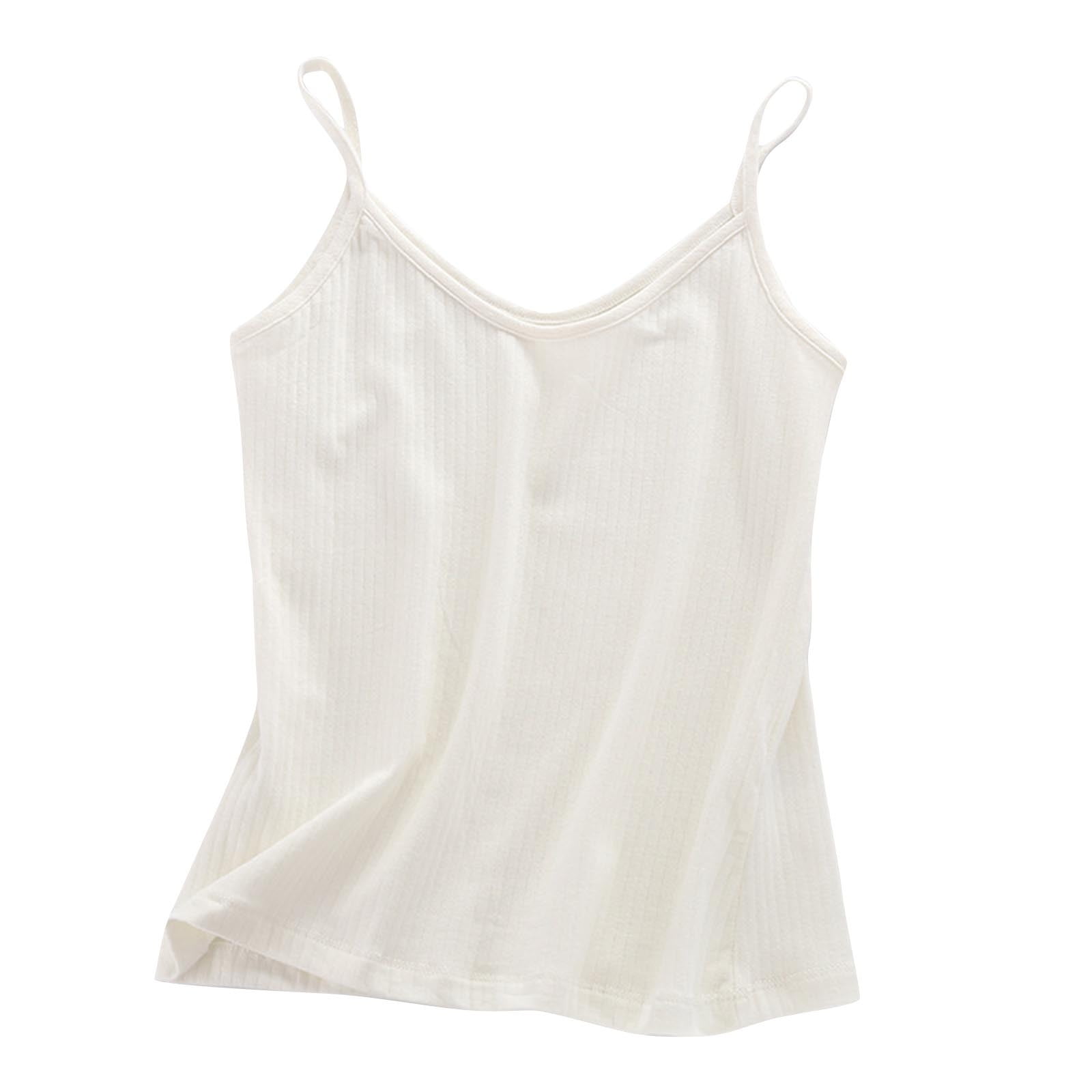 WQQZJJ Women's Cotton Vest Top Women's Plus Size V-neck Camisole ...