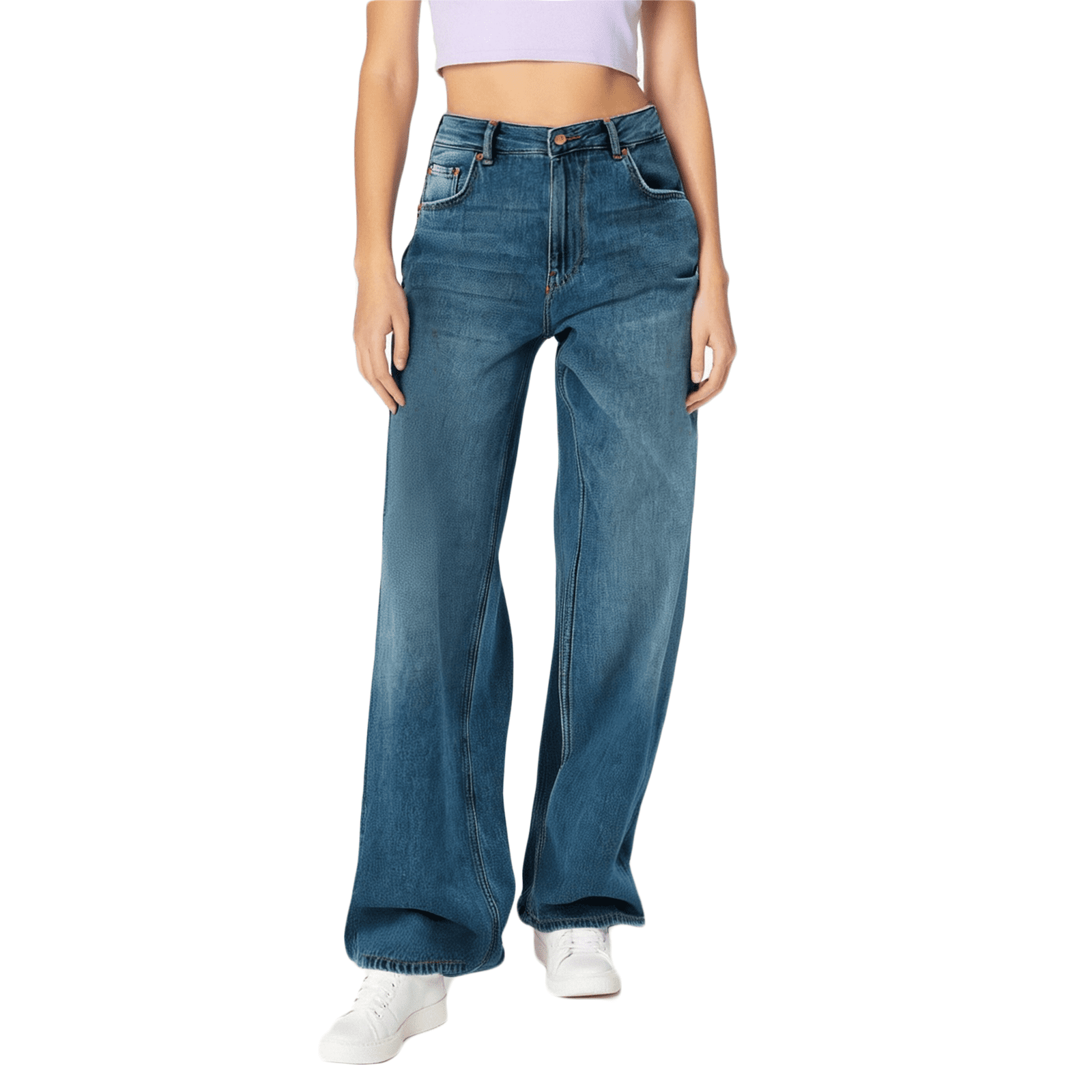 WQQZJJ Women's Jeans with Pockets Loose High Waist Bootcut Flared Jeans ...