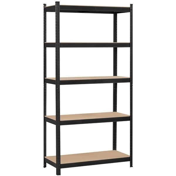 WQQi 5-Tier Heavy Duty Metal Shelving Unit: Adjustable Garage Shelves ...