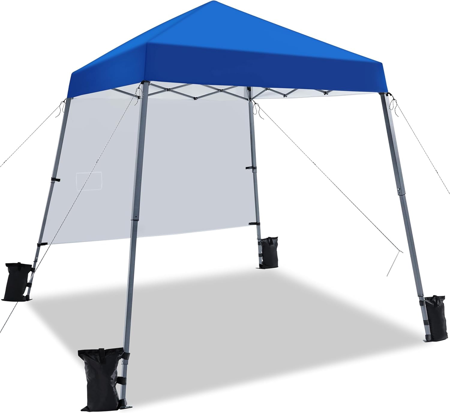 WQQi Pop Up Canopy Tent with Backpack, 8x8 Base Portable Easy One ...