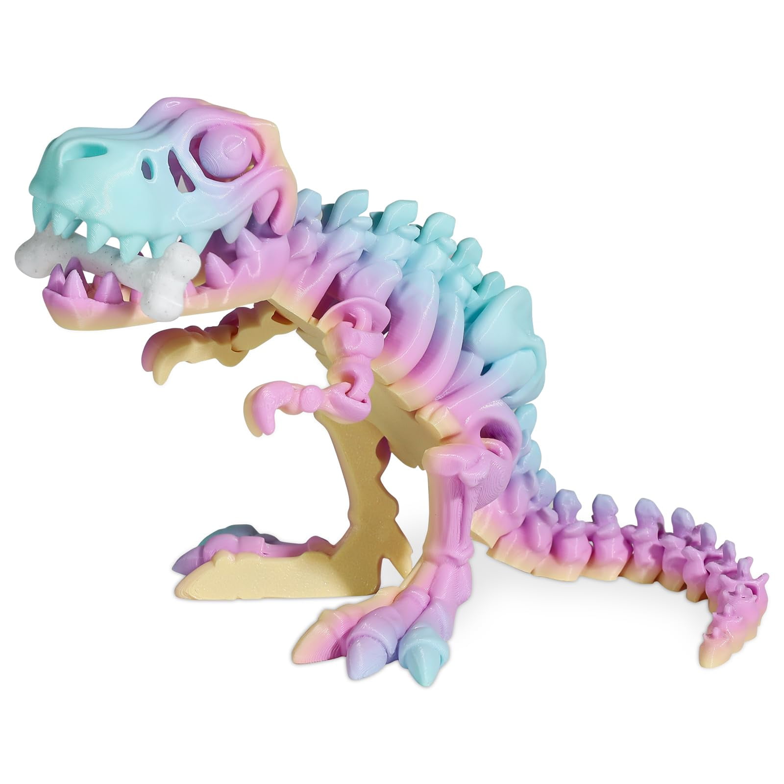 WQXWNFBA 3D Printed Dinosaur, Articulated T-Rex Skeletons, KMC23D ...