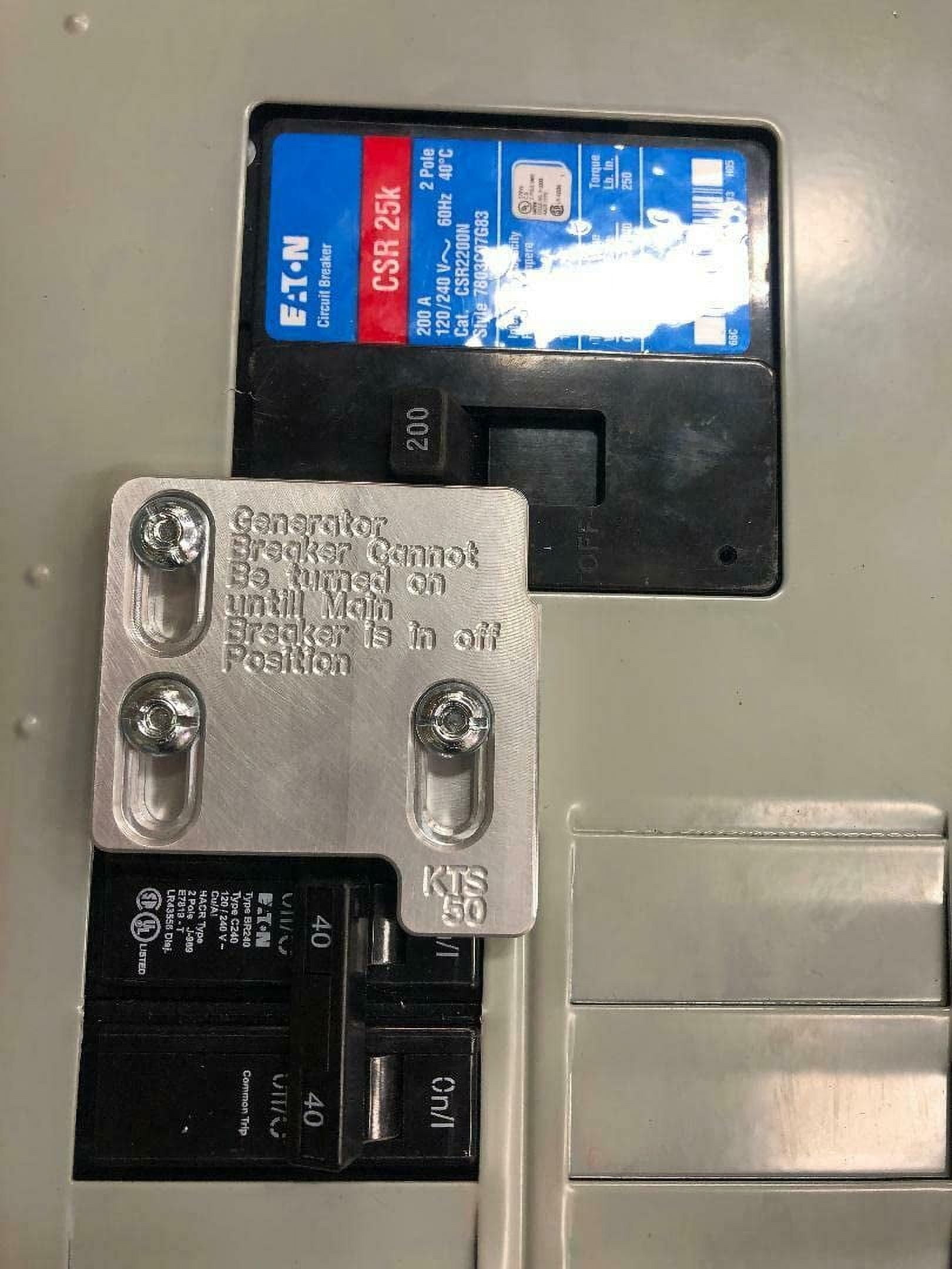 WR-50 Generator Interlock Kit Compatible with Eaton and Cutler Hammer ...