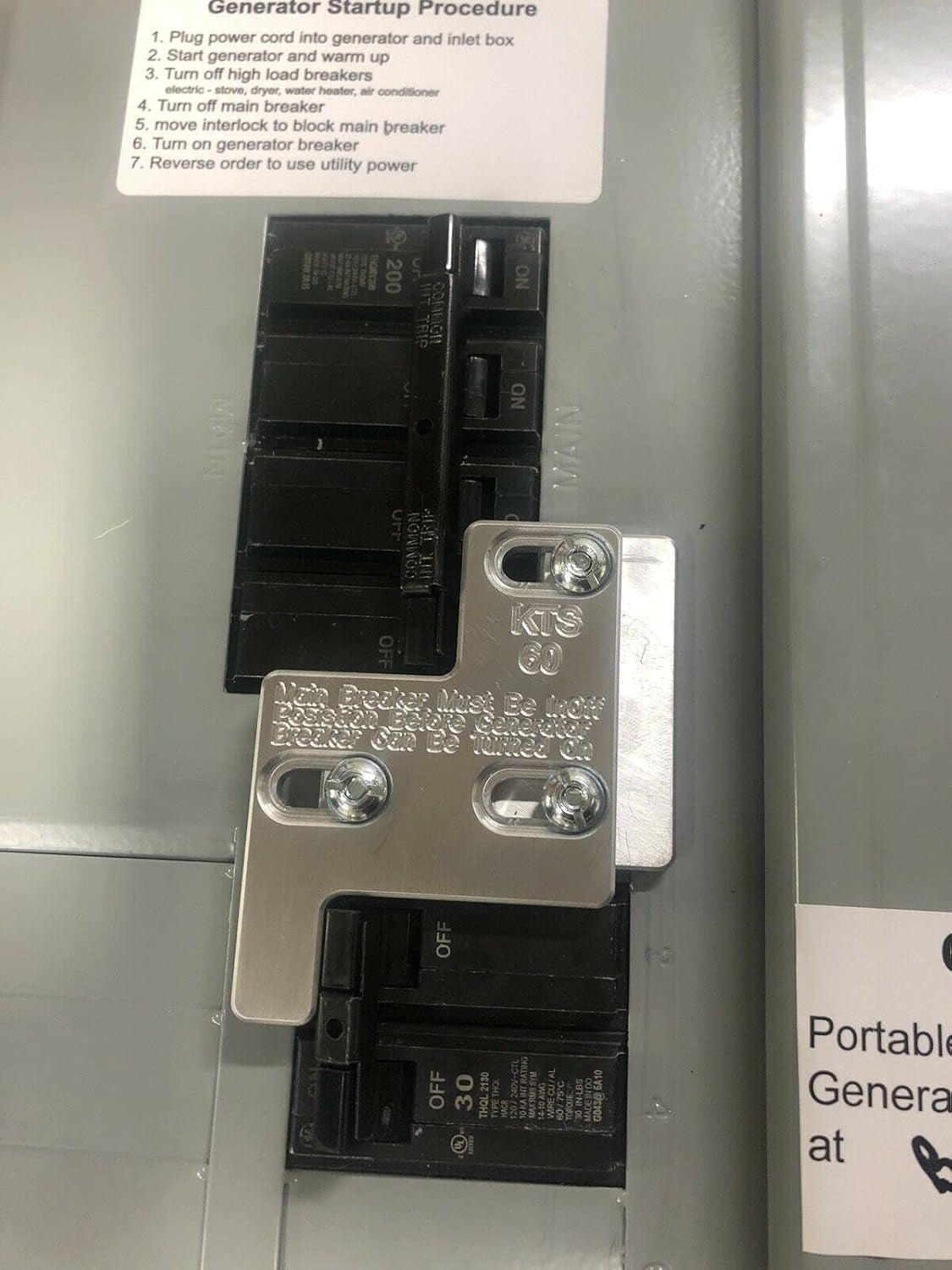 WR-60 GE 200 amp Power Mark Generator Interlock kit - Walmart.com