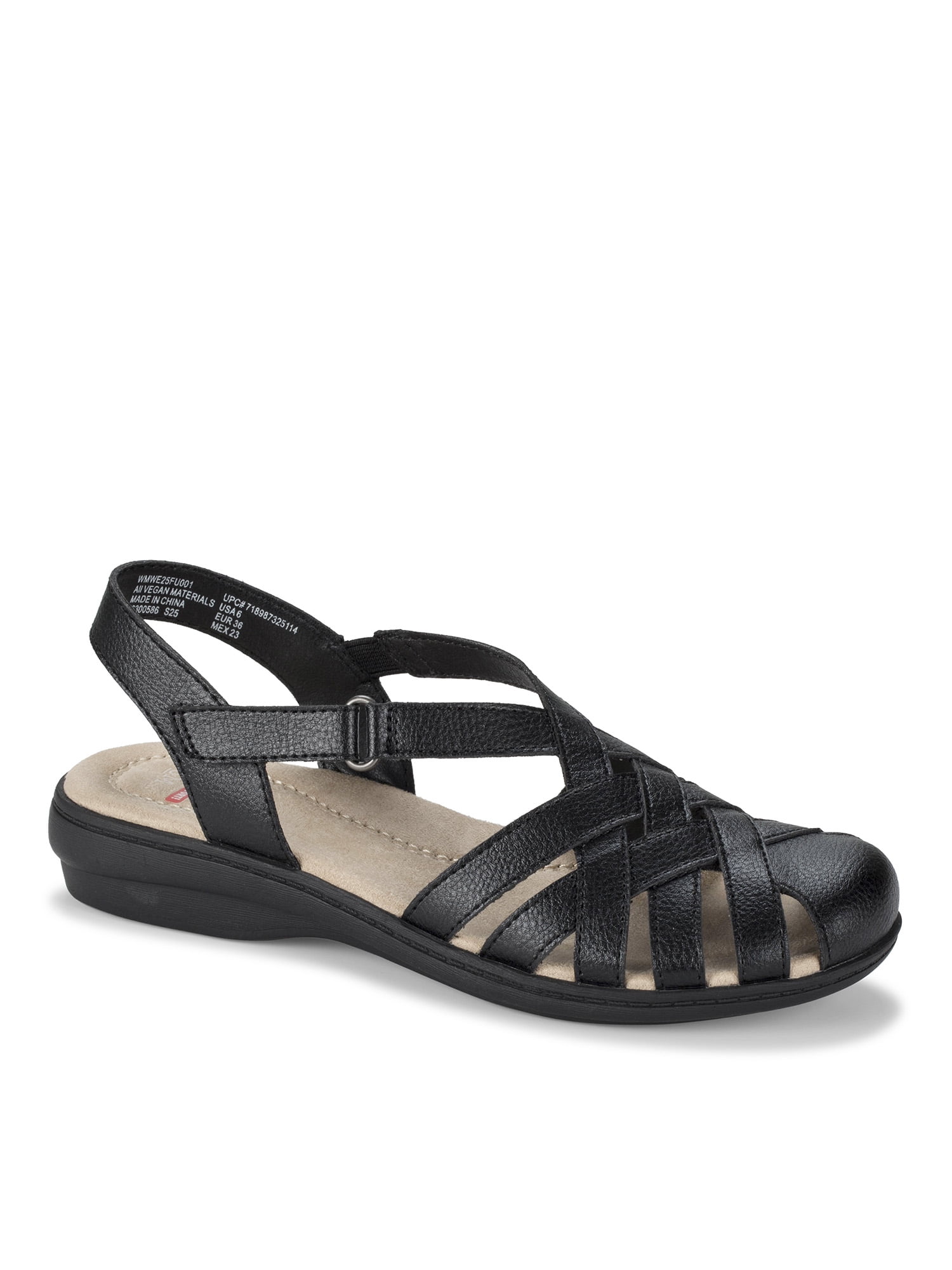 WearEver Women's Benny Fisherman Sandal, Wide Width, Vegan, Comfort, Versatile - Walmart.com