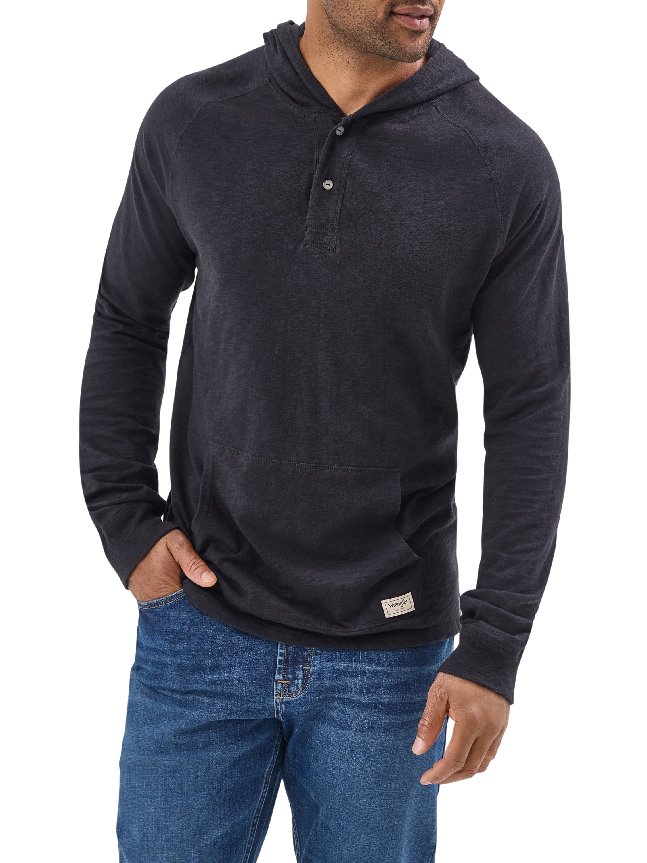 Wrangler Men's Regular Fit Hoodie, Sizes S-3XL, 100% Cotton, Kangaroo ...