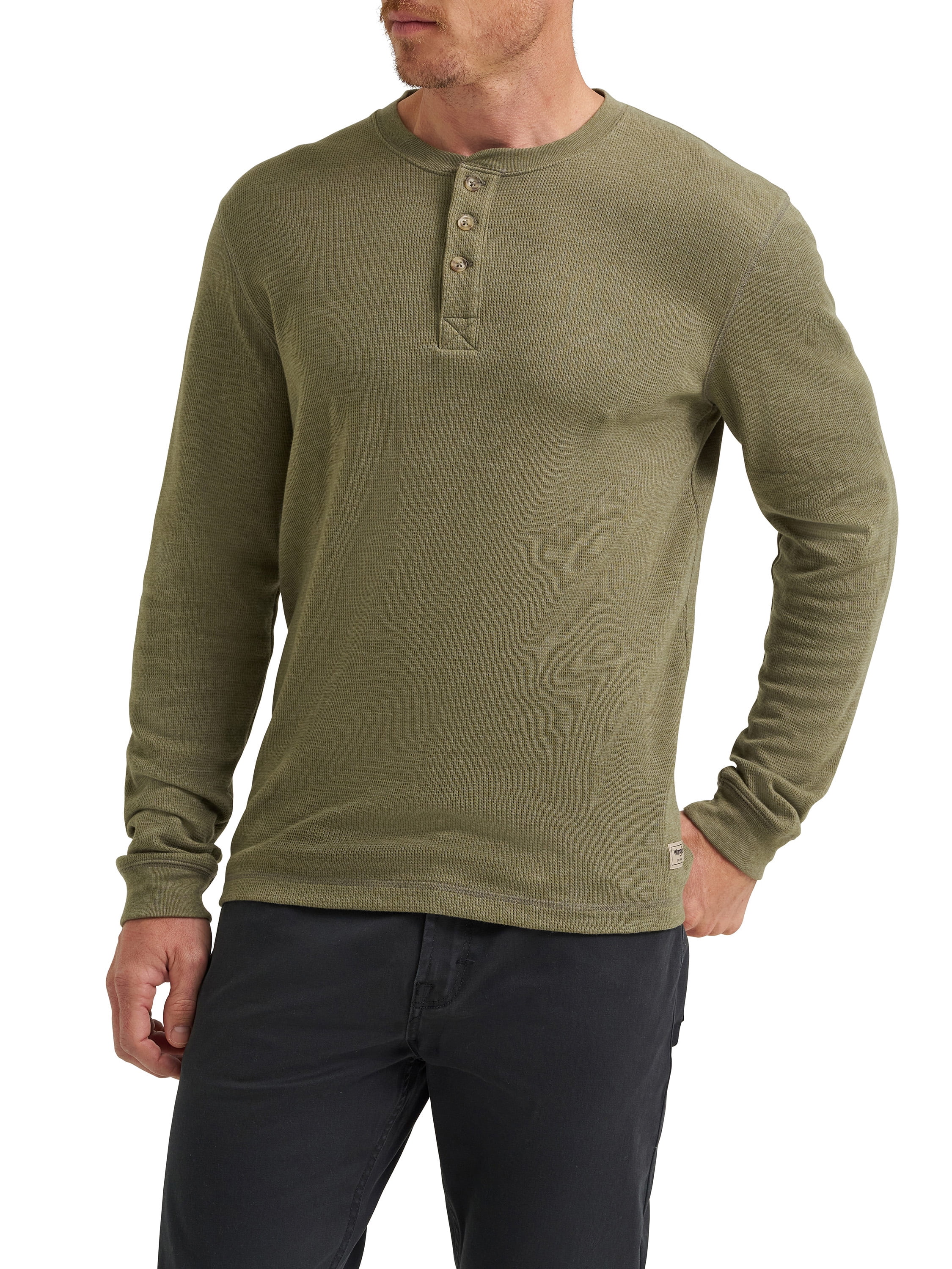 Wrangler® Men's Long Sleeve Henley Shirt, Sizes S-3XL - Walmart.com
