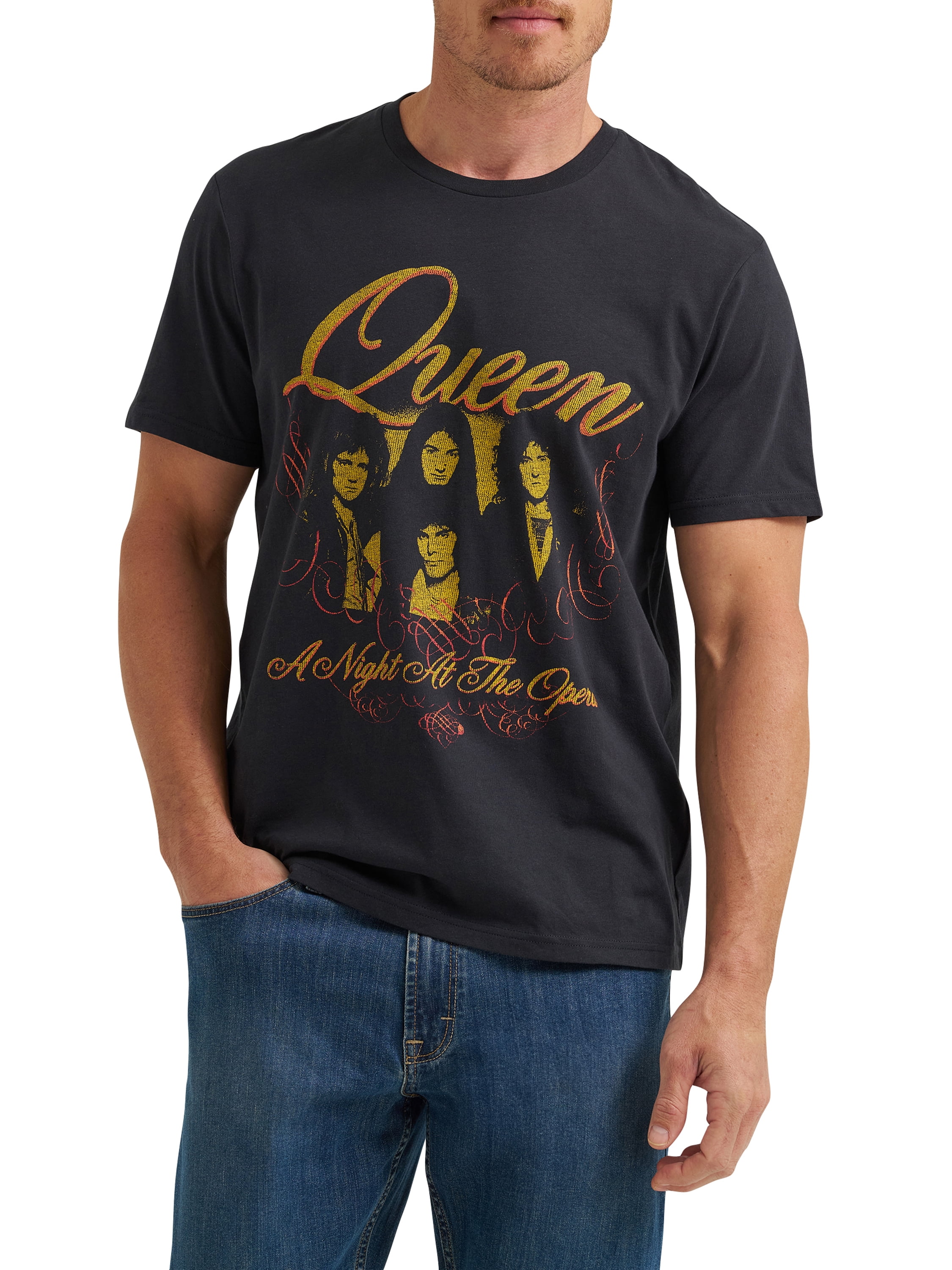 Wrangler® Men's Short Sleeve Queen Graphic Band Tee, Sizes S-3XL ...