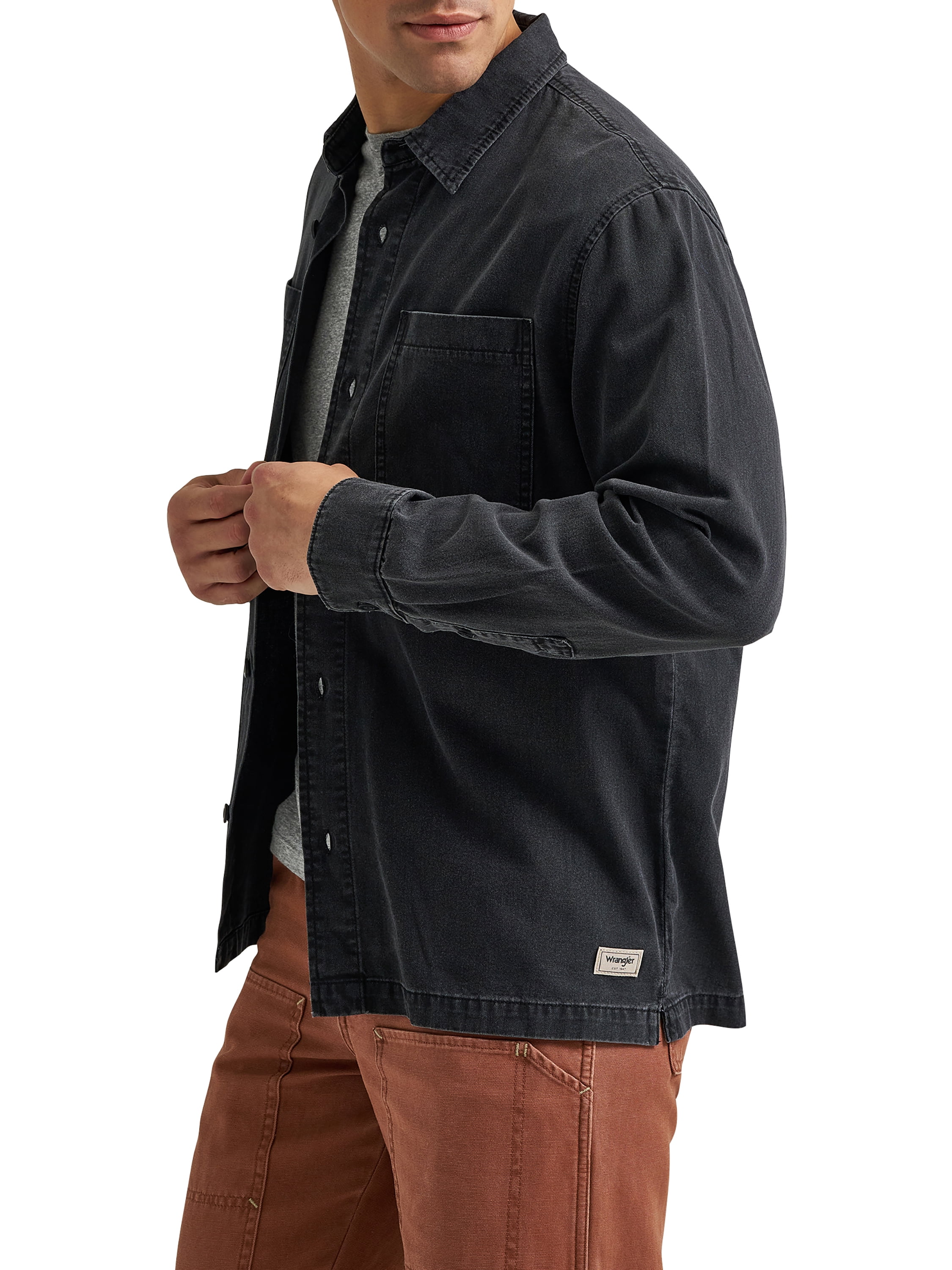 Wrangler® Men's Utility Shirt, Sizes S-3XL - Walmart.com