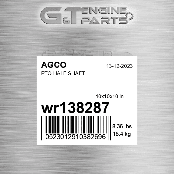 WR138287 PTO HALF SHAFT fits AGCO (New OEM) - Walmart.com