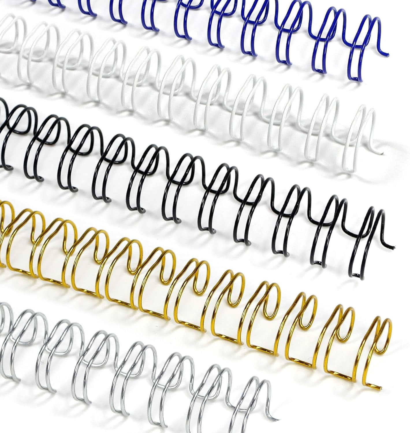 WR3279M Wire Binding Spines, Multicolor, 3:1 Pitch Double Loop Wires 5/ ...