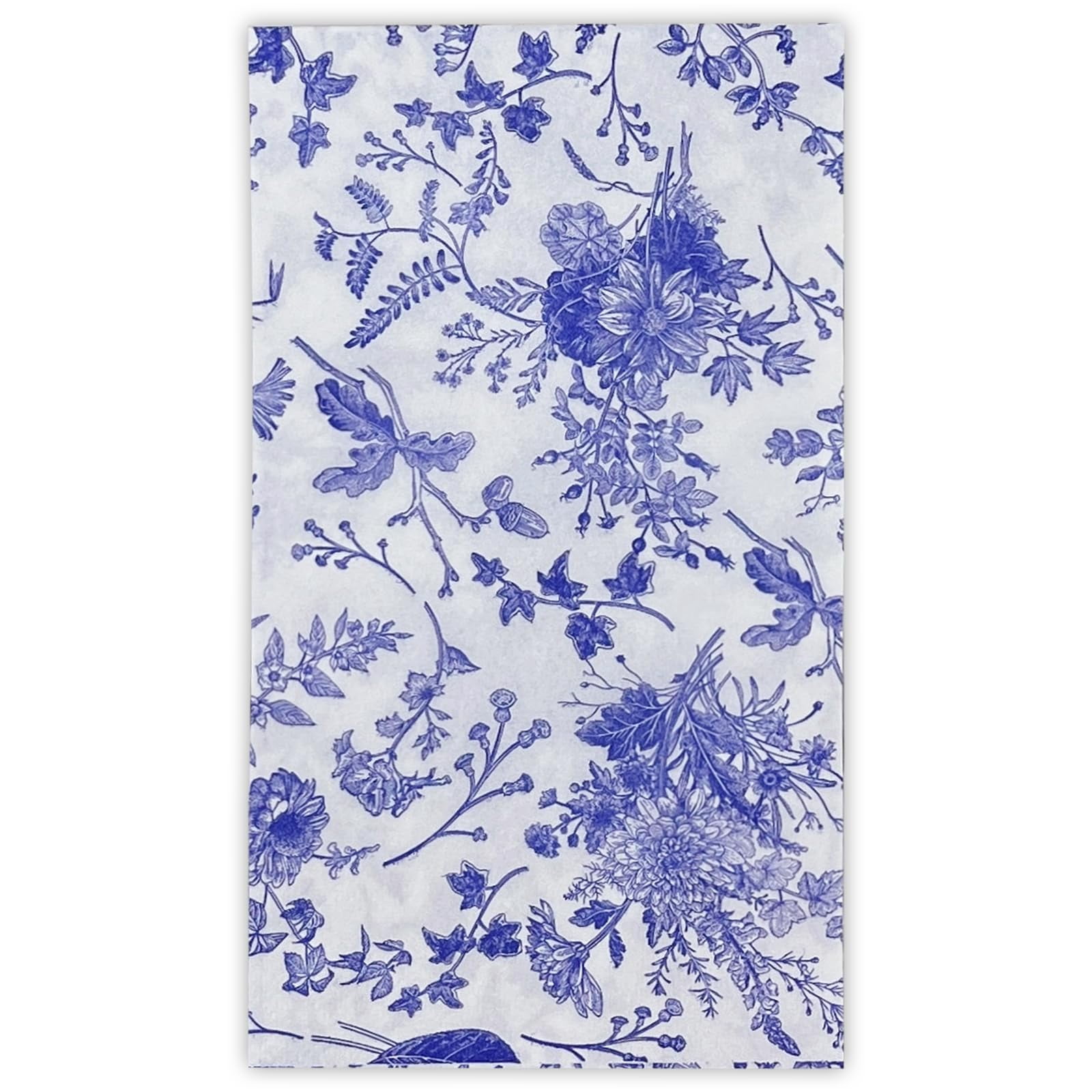 WRAPAHOLIC 25Pcs Blue Floral TSF6 Guest Napkins - Blue and White Toile ...