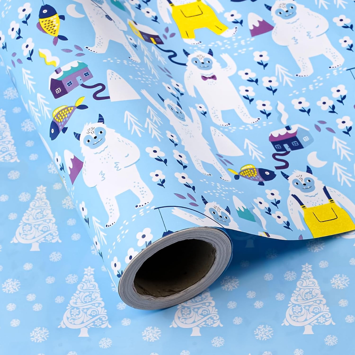WRAPAHOLIC 30 Inch Jumbo Reversible Christmas Wrapping Paper - 30 Inch ...
