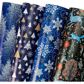 Blue Snowflake Wrapping Paper