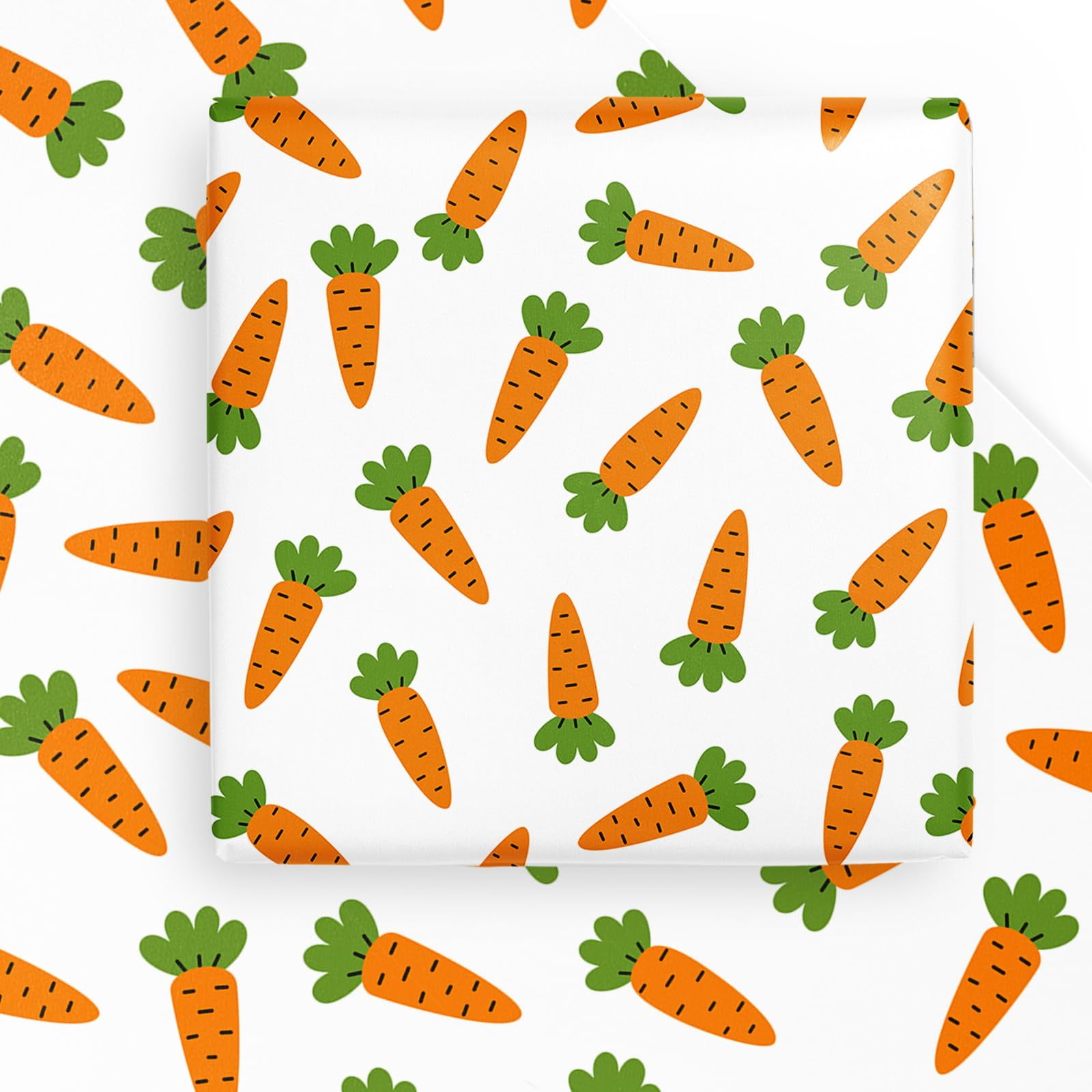 WRAPAHOLIC Easter Wrapping Paper Sheet - 6 Sheets Carrots Design Folded ...