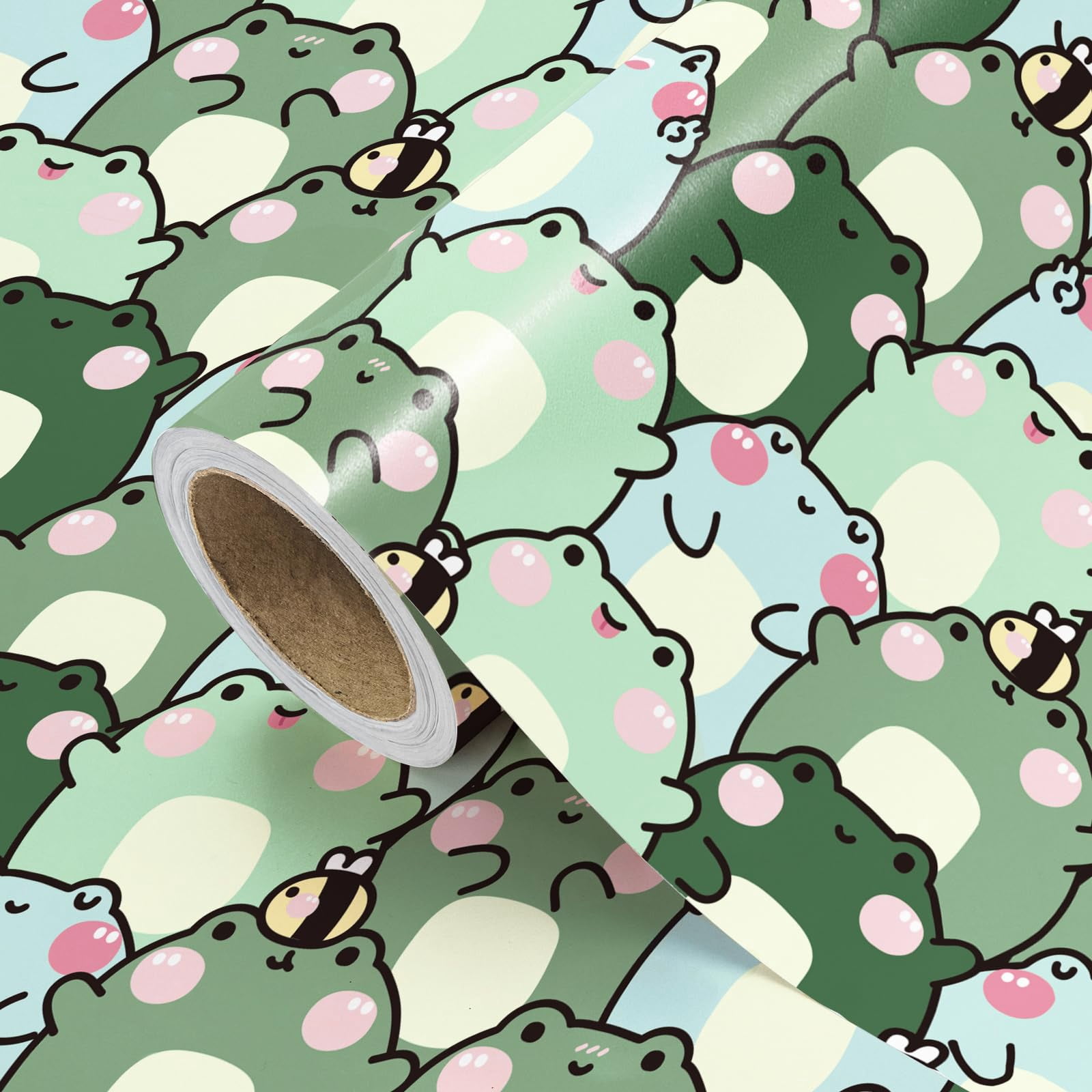 WRAPAHOLIC Frog Wrapping Paper VTF5 Roll - Mini Roll - 17 Inch x 16.5 ...