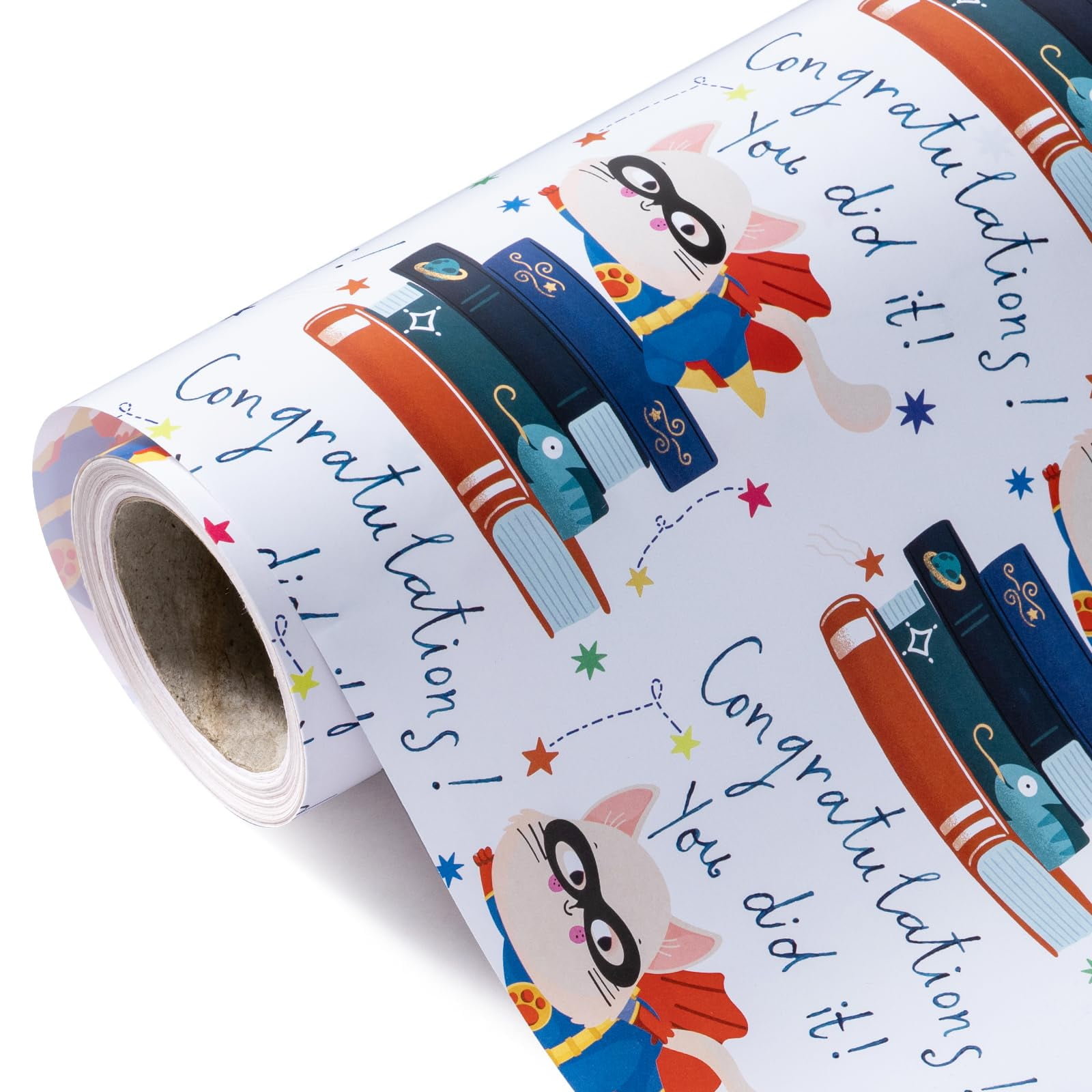 WRAPAHOLIC Graduation Wrapping Paper KEF16 - Mini Roll - 17 Inch X 33 ...